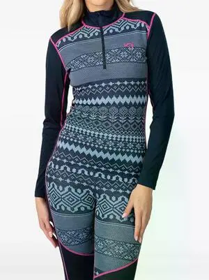 Kari Traa Live Half Zip Fair Isle-patterned Base Layer