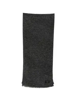 Emporio Armani Logo-patch Scarf - Black