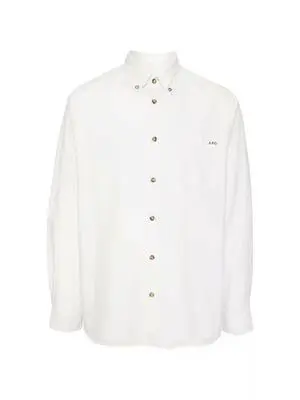 A.p.c. Logo-print Button-down Shirt