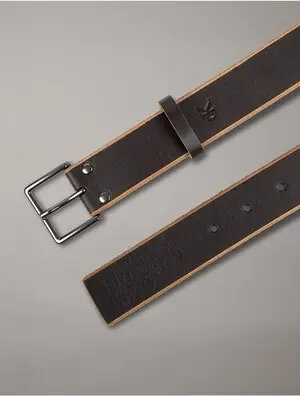 Calvin Klein Raw Edge Leather Belt