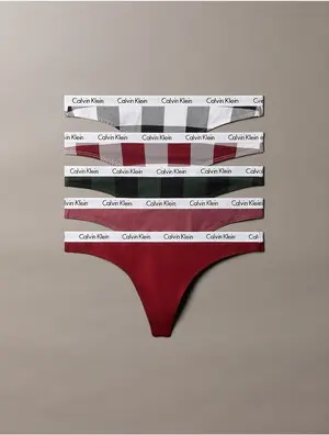 Calvin Klein Carousel Cotton Stretch 5-pack Thong - Multi