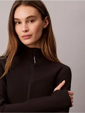 Calvin Klein Soft Sport Rib Jacket - Black