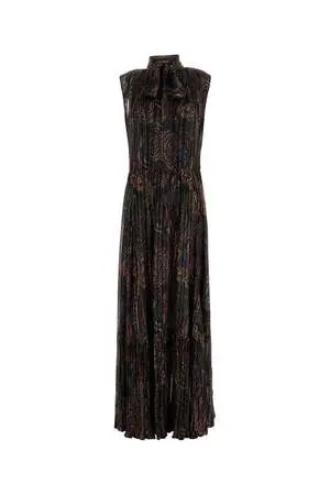 Saint Laurent Silk-blend Long Dress