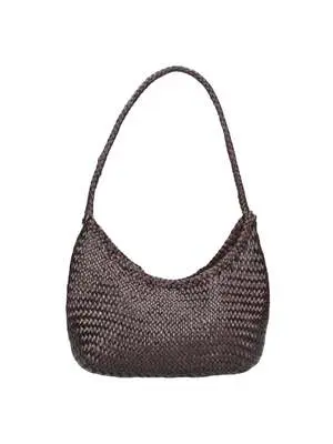 Dragon Diffusion Woven Leather Shoulder Bag - Brown