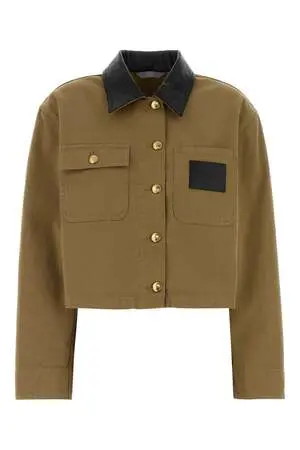 Balenciaga Khaki Canvas Utility Jacket - Green