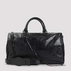 Balenciaga Le City Boston Leather Shoulder Bag - Black