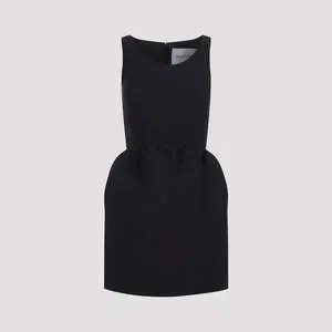 Balenciaga Wool-silk Bell Mini Dress For - Black