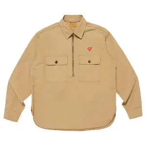 HUMAN MADE Zip-up Work Shirt 'beige - Tan