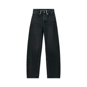 Alexander Wang Crystal Beltloops Float Mid Rise Relaxed Jean - Tan