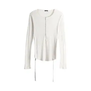 ANN DEMEULEMEESTER Hamar Wrinkled Serafino Top - Cream