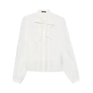 ANN DEMEULEMEESTER Carina Bow Tie Shirt - White