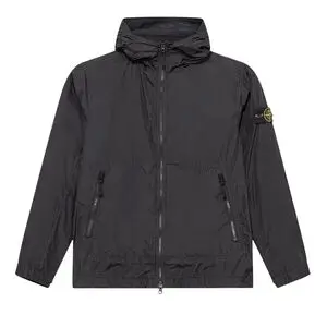 Stone Island Crinkle Reps Light Hooded Jacket - Black