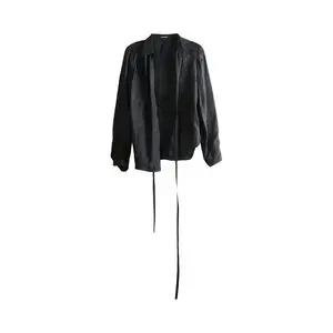 ANN DEMEULEMEESTER Alba Asymmetric Wrap Shirt - Black