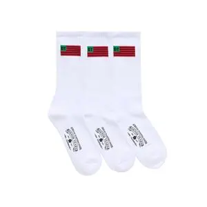DENIM TEARS Flag Socks 3-pack - White