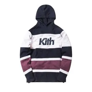 Kith Delk Paneled Hoodie 'navy - Blue