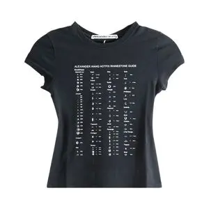 Alexander Wang Hotfix Ard Graphic Fitted Short Sleeve Tee - Black