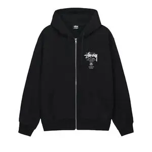 StÜssy World Tour Zip Hood - Black