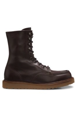 BOSS By Beckham Lace-up Boots In Leather