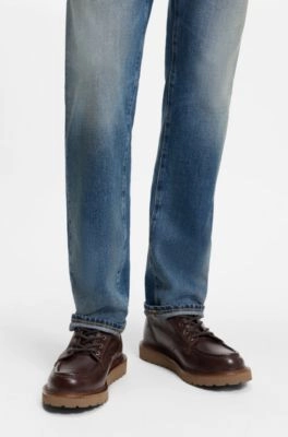 BOSS By Beckham Lace-up Boots In Leather