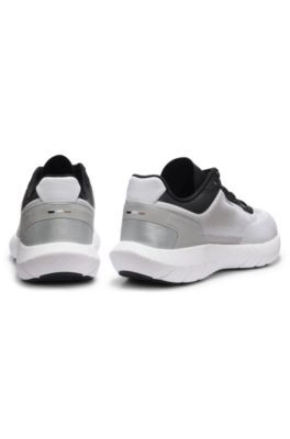 BOSS Motion Lace-up Sneakers In Woven Jacquard