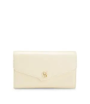 BOSS Leather Clutch Bag With Double B Monogram Hardware