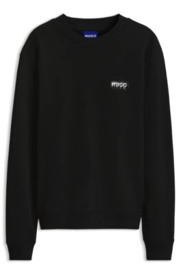Hugo Cotton-terry Sweatshirt With Logo Artwork