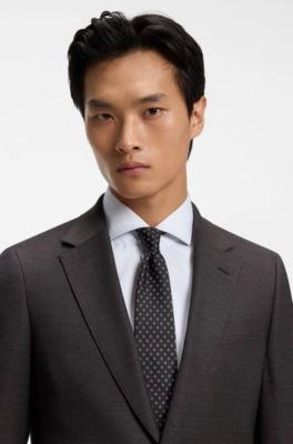 BOSS One Patterned Silk-jacquard Tie - Black