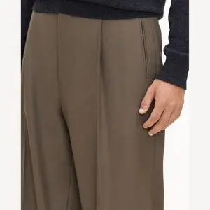 Theory Relaxed Pleat Pant In Studio Wool - Tarmac
