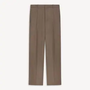 Theory Relaxed Pleat Pant In Studio Wool - Tarmac