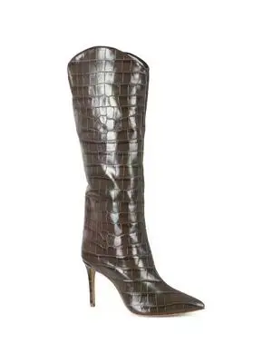Schutz Maryana Croc-effect Leather Boots
