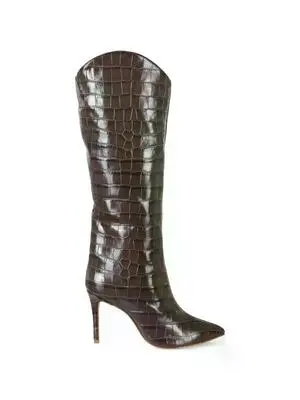 Schutz Maryana Croc-effect Leather Boots