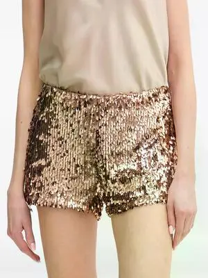 HAVEONE Sequin-embellished Shorts Brown