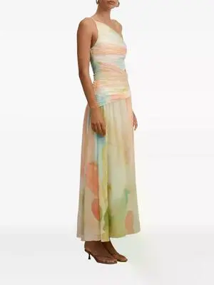 EVER NEW Connie Ruched Asymmetric Maxi Dress - Neutrals