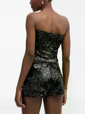 HAVEONE Sequin-embellished Strapless Top