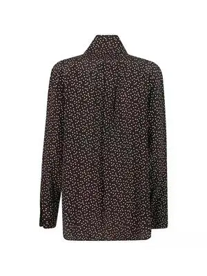 P.a.r.o.s.h Polka-dot Pussy-bow Blouse - Brown