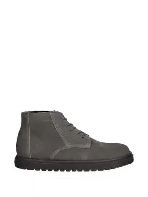 Armani Exchange Suede Lace-up Boots - Grey