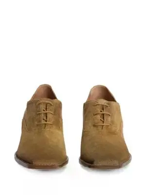 JIL SANDER Squared-toe Suede Lace-up Shoes