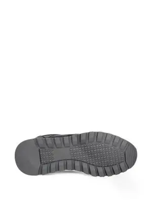 BALDININI Logo-embossed Grained Leather Sneakers