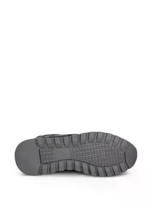 BALDININI Logo-embossed Grained Leather Sneakers