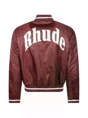 Rhude Logo-print Striped-trim Jacket - Red