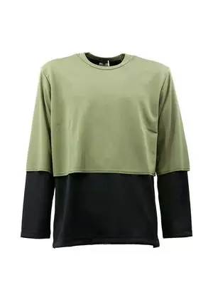 Comme Des Garçons Layered-design Long-sleeve T-shirt - Green