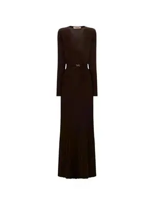TWINSET Straight-cut Knitted Midi Dress With A Belt