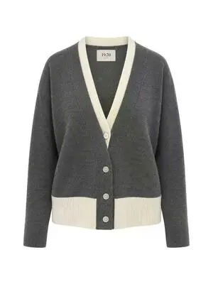Seventy 19.70 Colour-block V-neck Cardigan - Grey