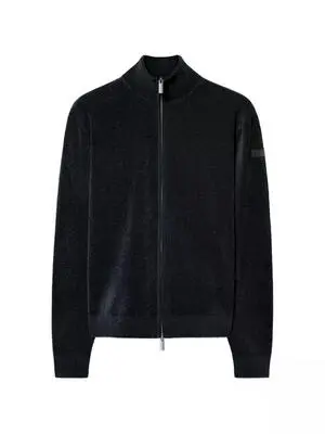 RRD Velvet Zip-up Cardigan - Black
