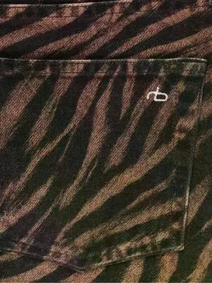 Rag & Bone Miramar Zebra-print Mini Skirt - Brown