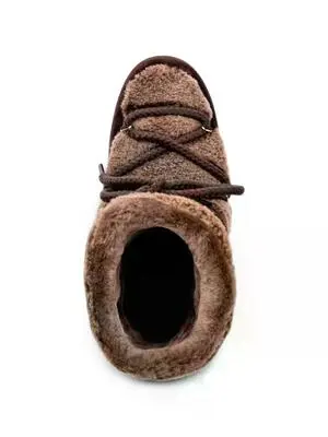 BALDININI Shearling-trim Lace-up Boots