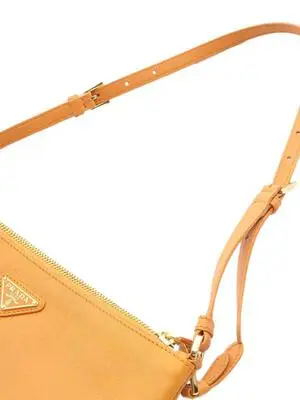 Prada 2013-2026 Soft Grain Crossbody Bag - Orange