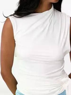 Bardot Ruched Tie-waist Top