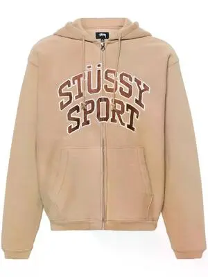 StÜssy Logo-embroidered Zip-up Hoodie