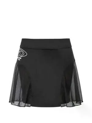 PLEIN SPORT Mesh-panel Logo-print Cover-up Skirt